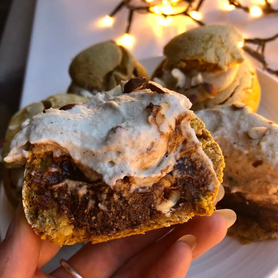 Vegan Hazelnut Cream Bun (Shrove Tuesday Semla)(yeast & wheat free)